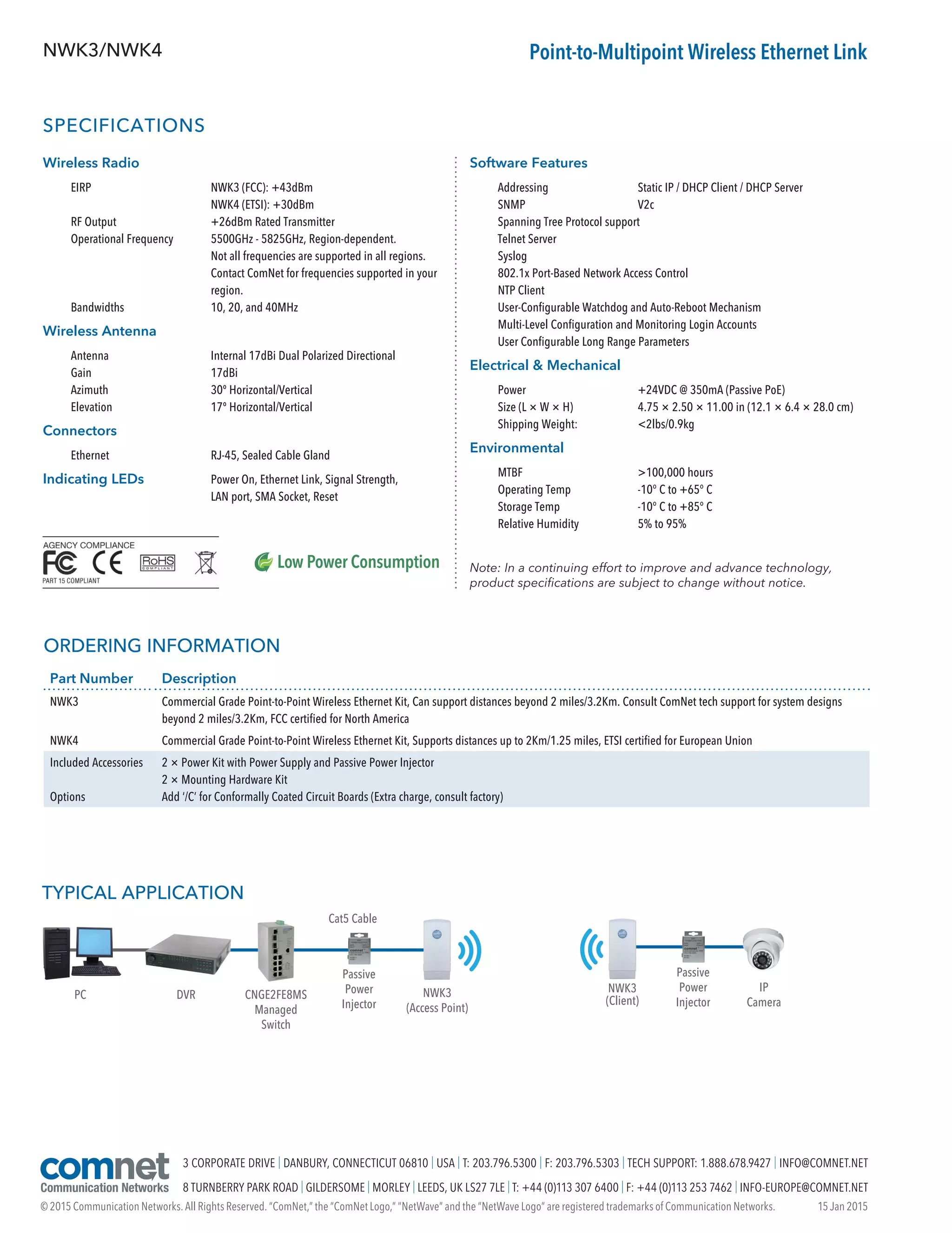 ComNet NWK3 Data Sheet | PDF