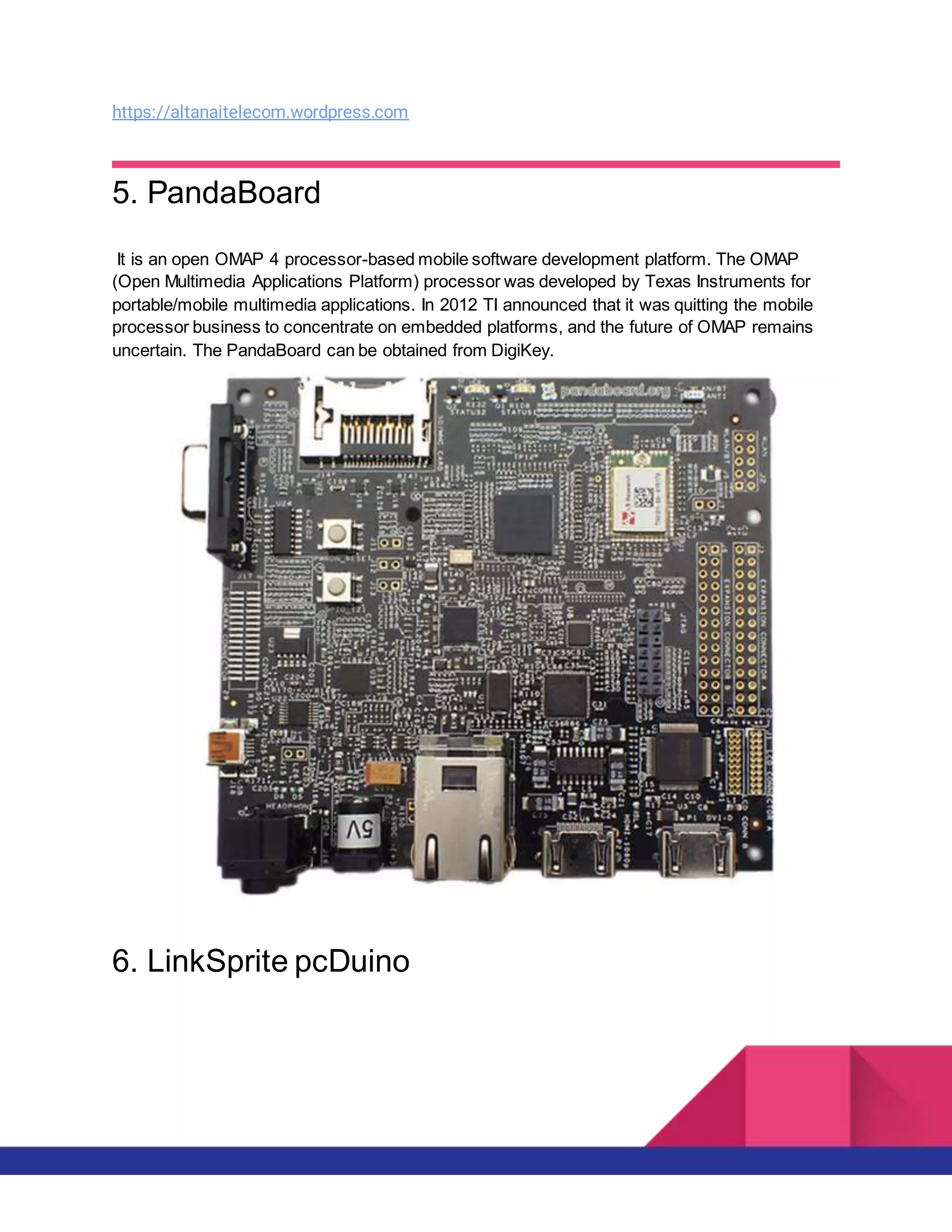 Single board computer options | DOCX