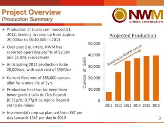 NWM Mining Corporation Fall Presentation | PDF | Commodities | Economy