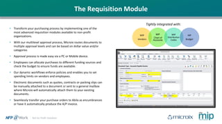 Microix Requisition Module for Abila MIP | PDF
