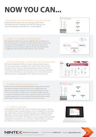 Nintex Workflow for Microsoft Office 365 - From Atidan | PDF