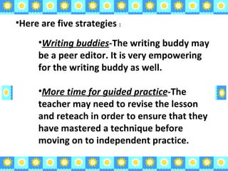 Writing Strategies for Students with Learning Disabilities | PPT