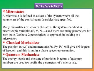 statistic mechanics | PPT
