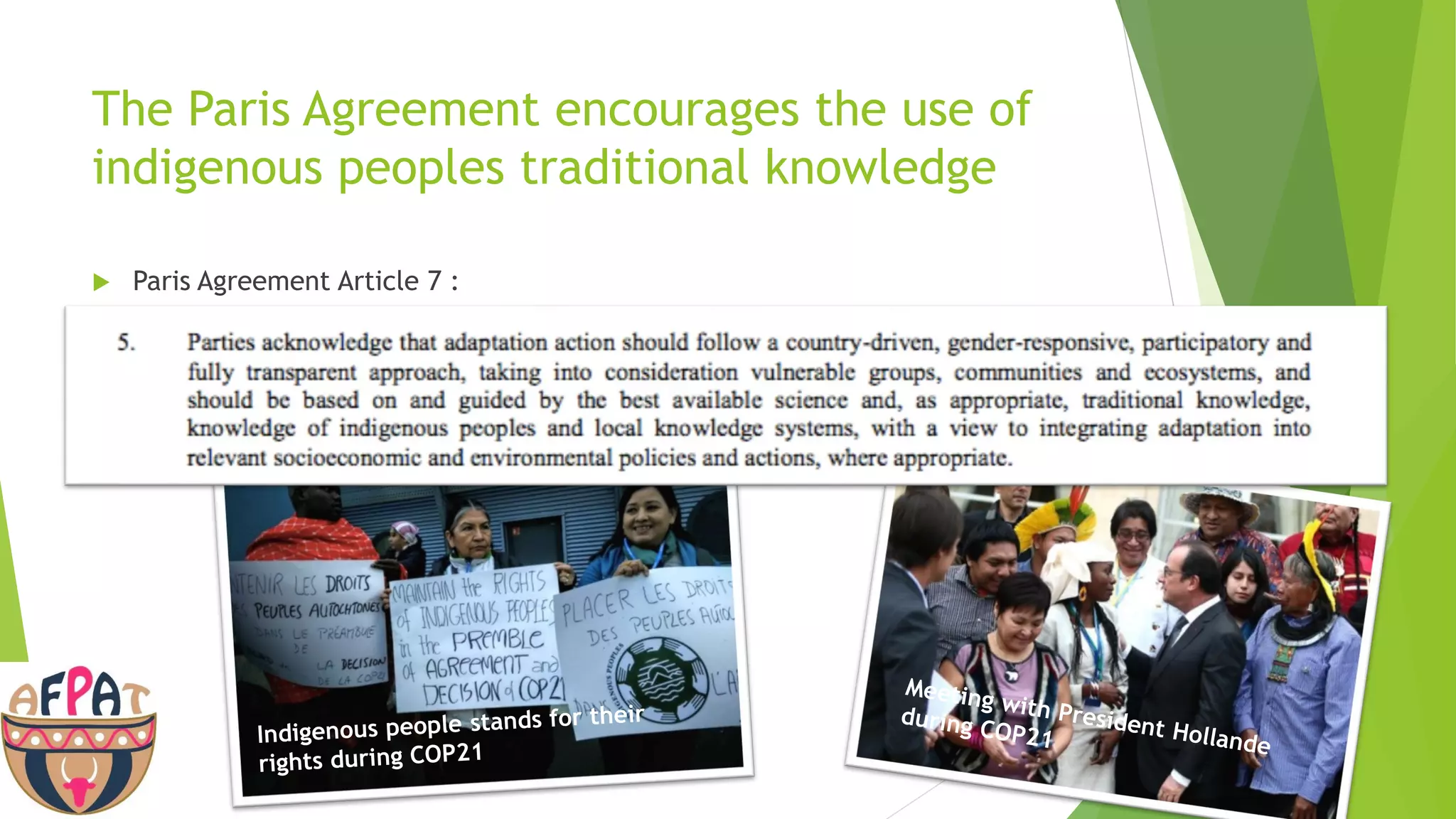 Indigenous and traditional knowledge for adaptation: Addressing gender ...