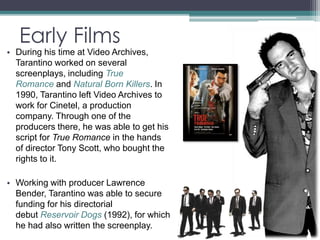 Director case study - Quentin Tarantino | PPTX