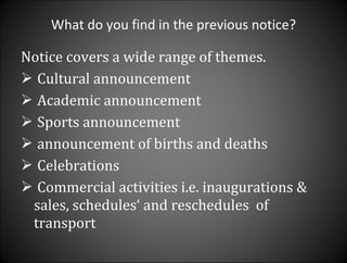 How to Write Notice | PPT