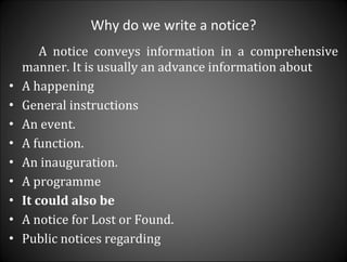 How to Write Notice | PPT