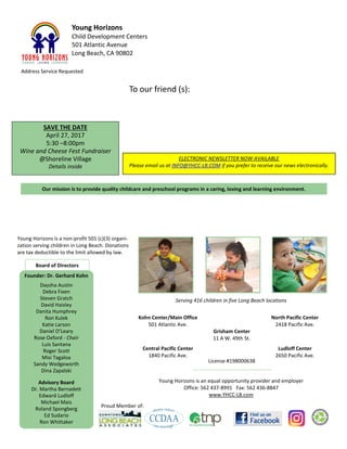 Young Horizons: Winter 2017 Newsletter | PDF