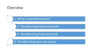 Transformation and distance education today | PPT