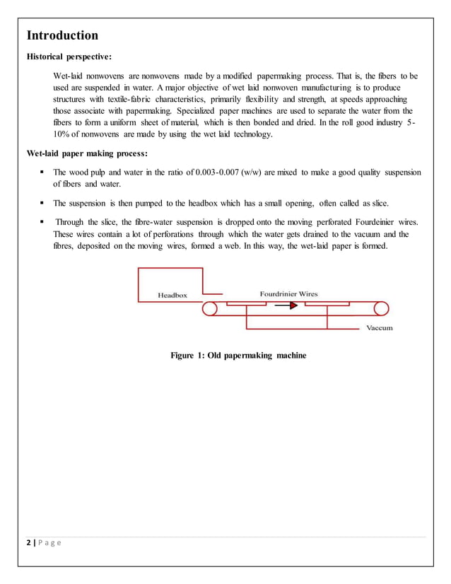 wet laid web preparation | DOCX | Needlework | Arts and Crafts