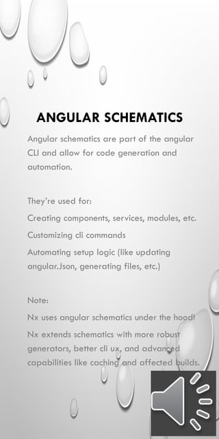 Nx, Nrwl, and Angular Schematics are related tools | PDF
