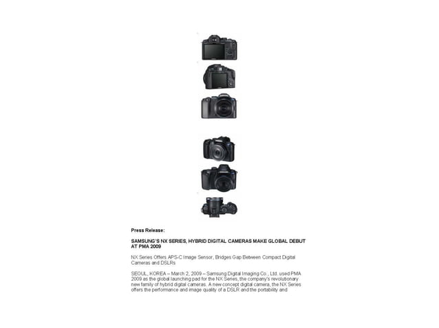 Samsung NX-series Hybrid: DSLR sensor, compact size | PPT