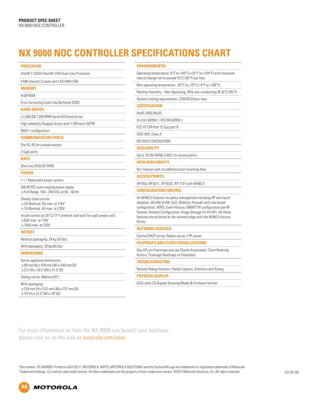 Nx9000 spec sheet | PDF