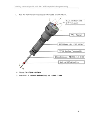 Nx cmm creating_probes_v._8.5 | PDF