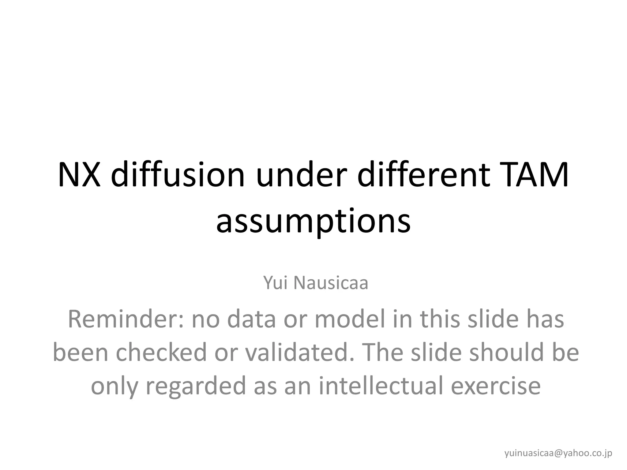 Nintendo Switch diffusion under different TAM assumptions | PPT