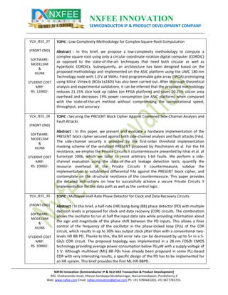 VLSI IEEE Transaction 2018 - IEEE Transaction | PDF | Computer Software and Applications | Computing