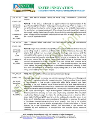 VLSI IEEE Transaction 2018 - IEEE Transaction | PDF