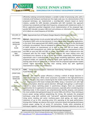 VLSI IEEE Transaction 2018 - IEEE Transaction | PDF