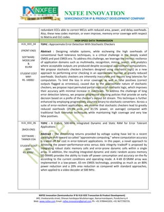 VLSI IEEE Transaction 2018 - IEEE Transaction | PDF | Computer Software and Applications | Computing