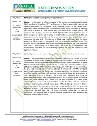 VLSI IEEE Transaction 2018 - IEEE Transaction | PDF