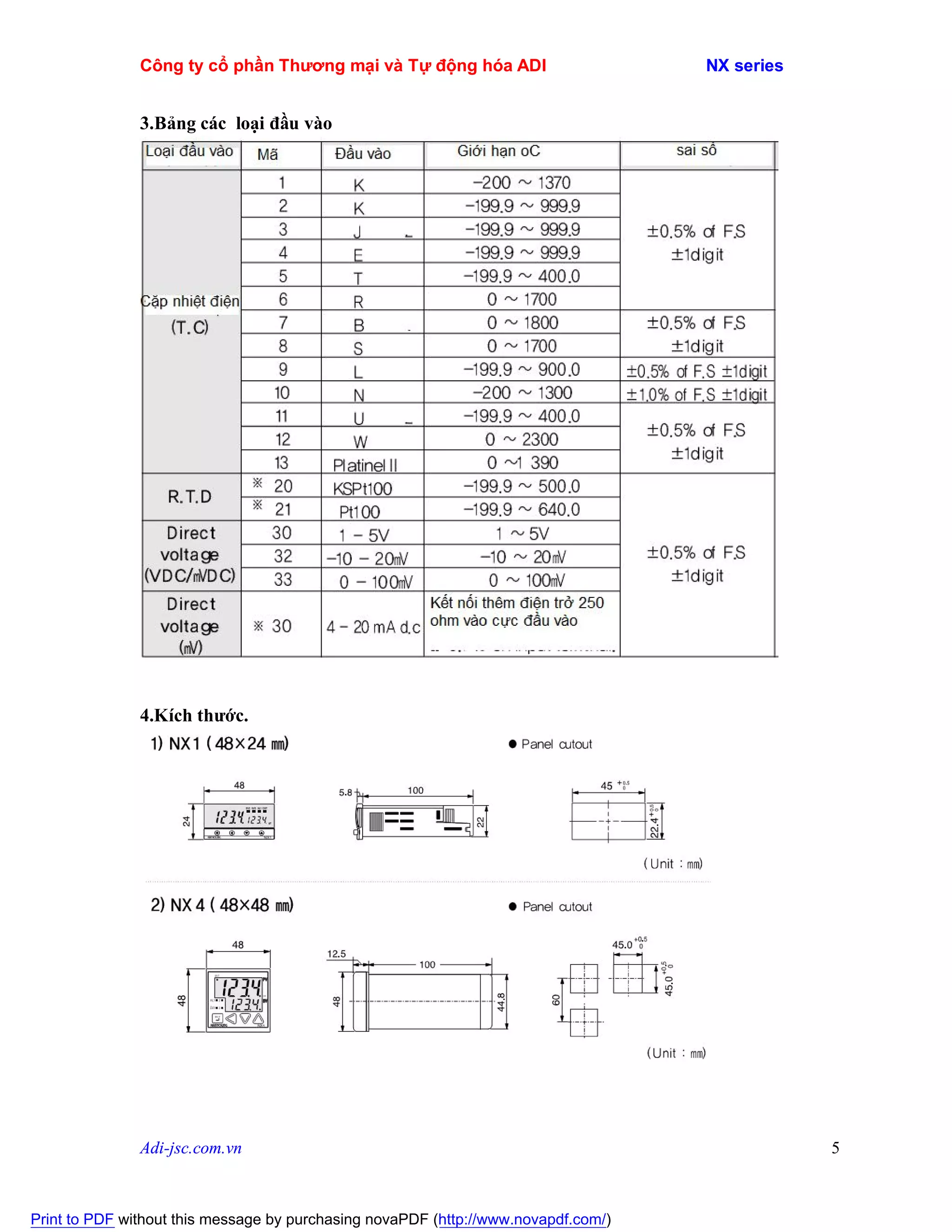 Tài liệu tiếng việt đồnghồ nhiệt nx series hanyoung | PDF