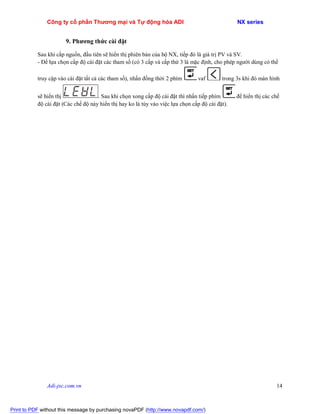 Tài liệu tiếng việt đồnghồ nhiệt nx series hanyoung | PDF