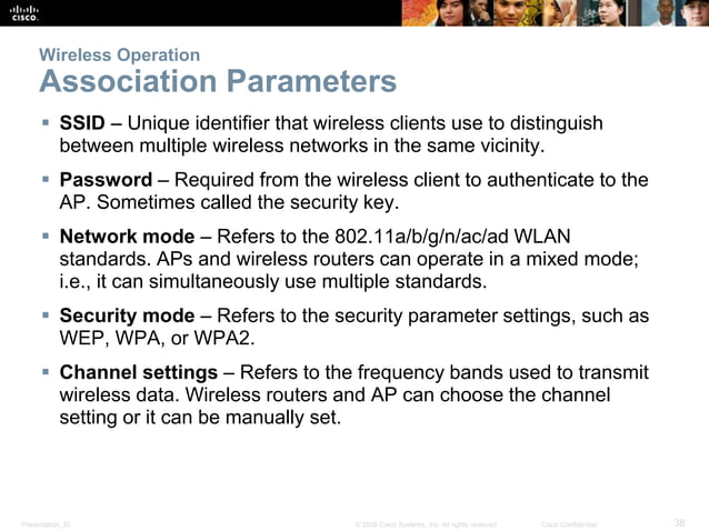CCNAv5 - S3: Chapter 4 Wireless Lans | PDF