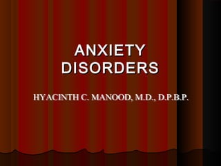 Anxiety disorders, Psych II | PPT