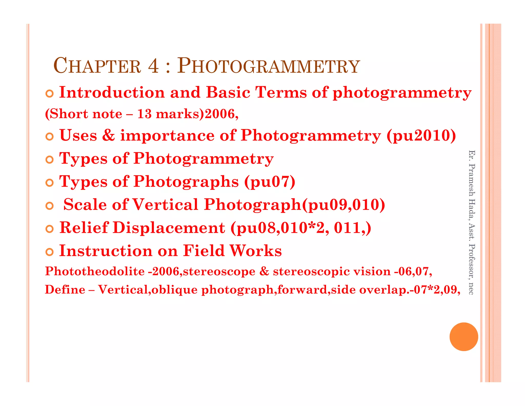 Photogrammetry- Surveying | PDF