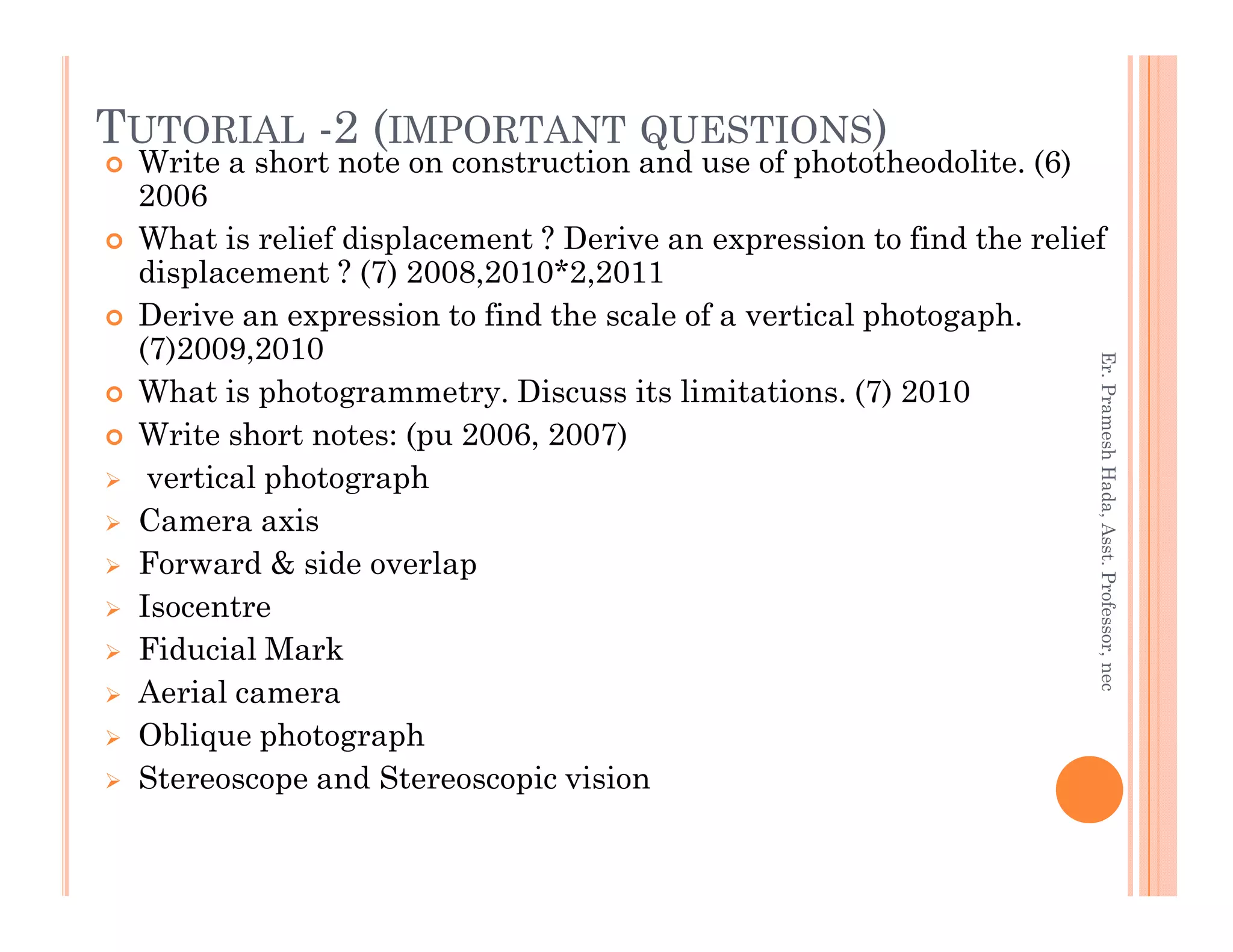 Photogrammetry- Surveying | PDF