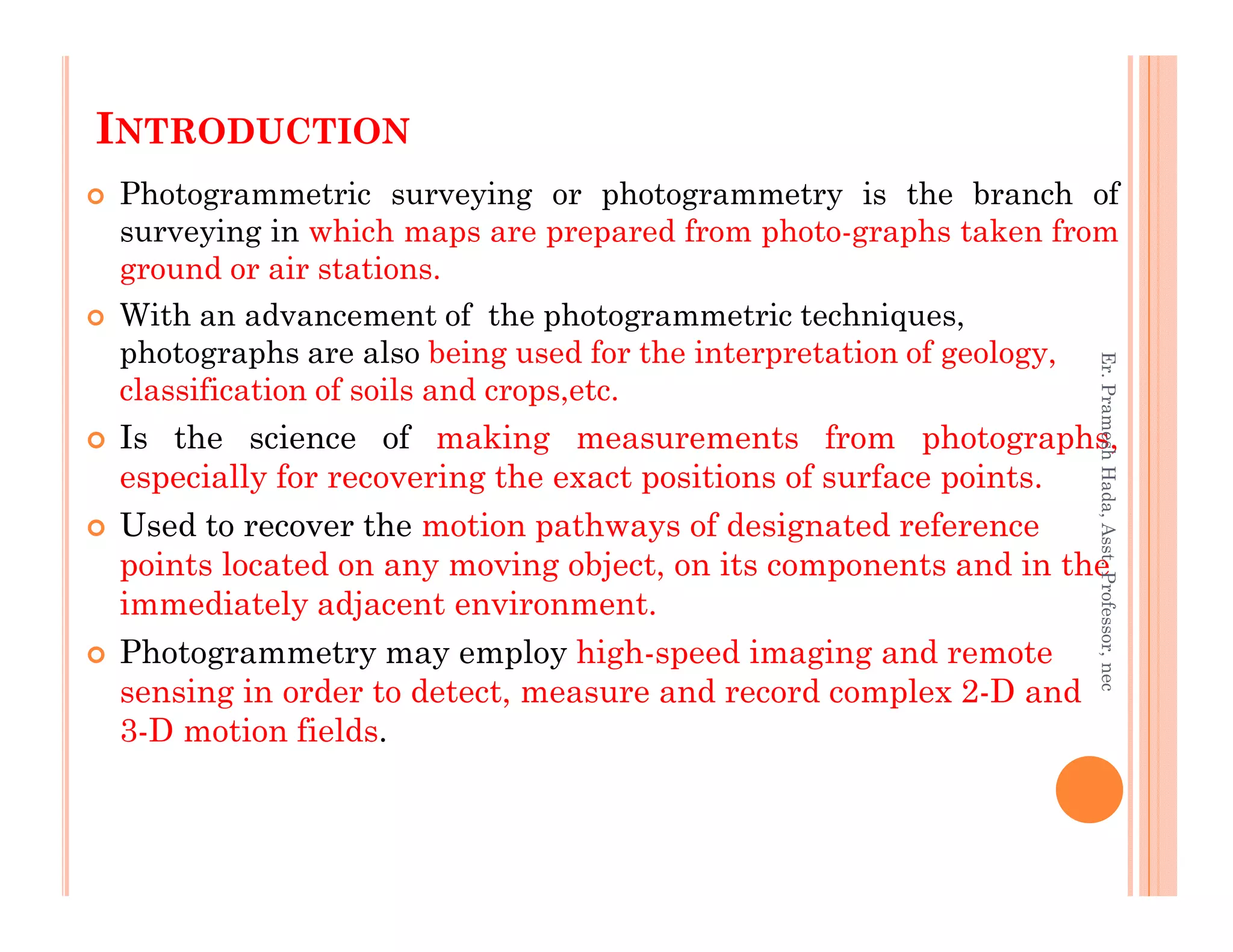 Photogrammetry- Surveying | PDF