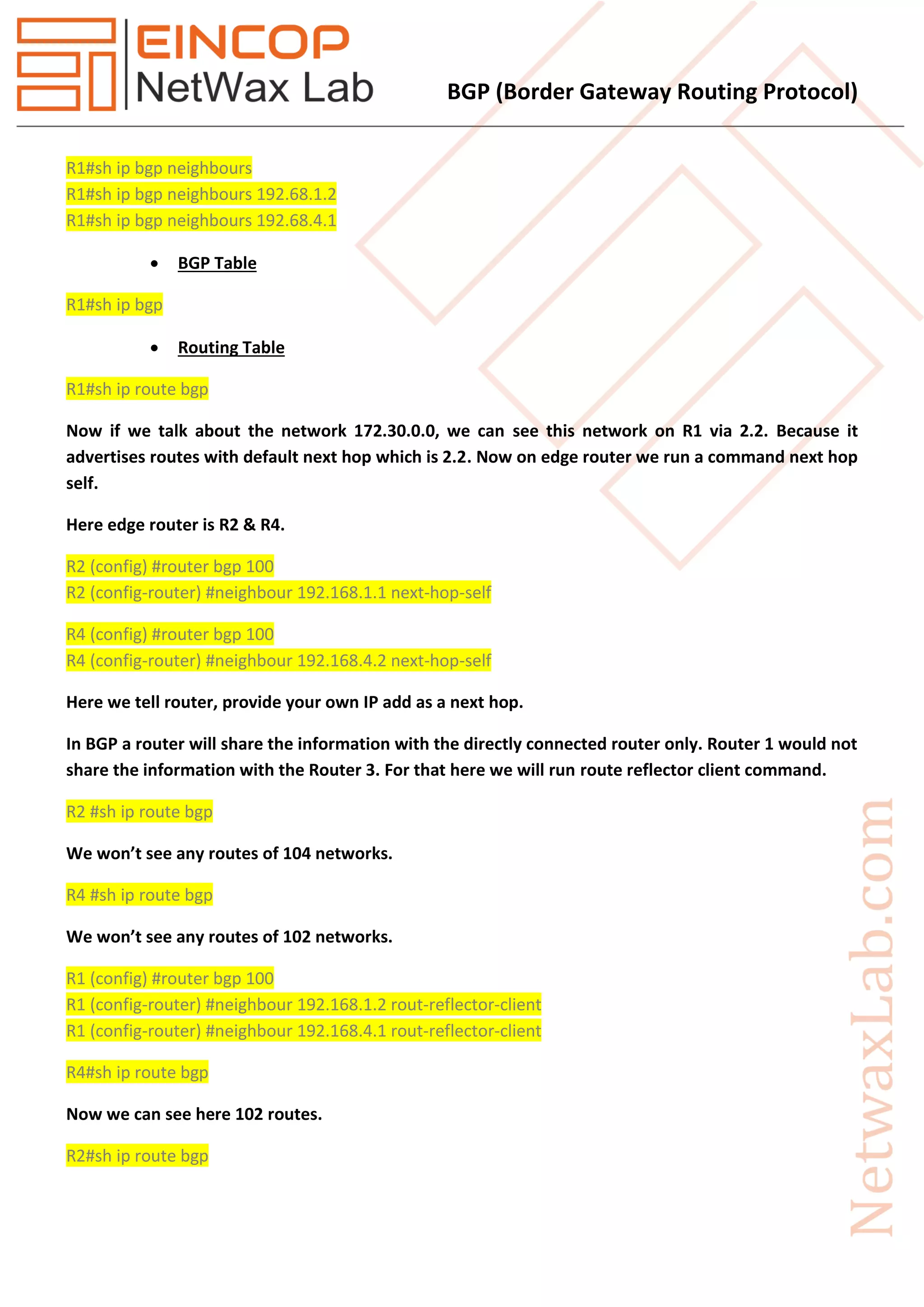 Bgp Border Gateway Routing Protocol Pdf Internet Computing