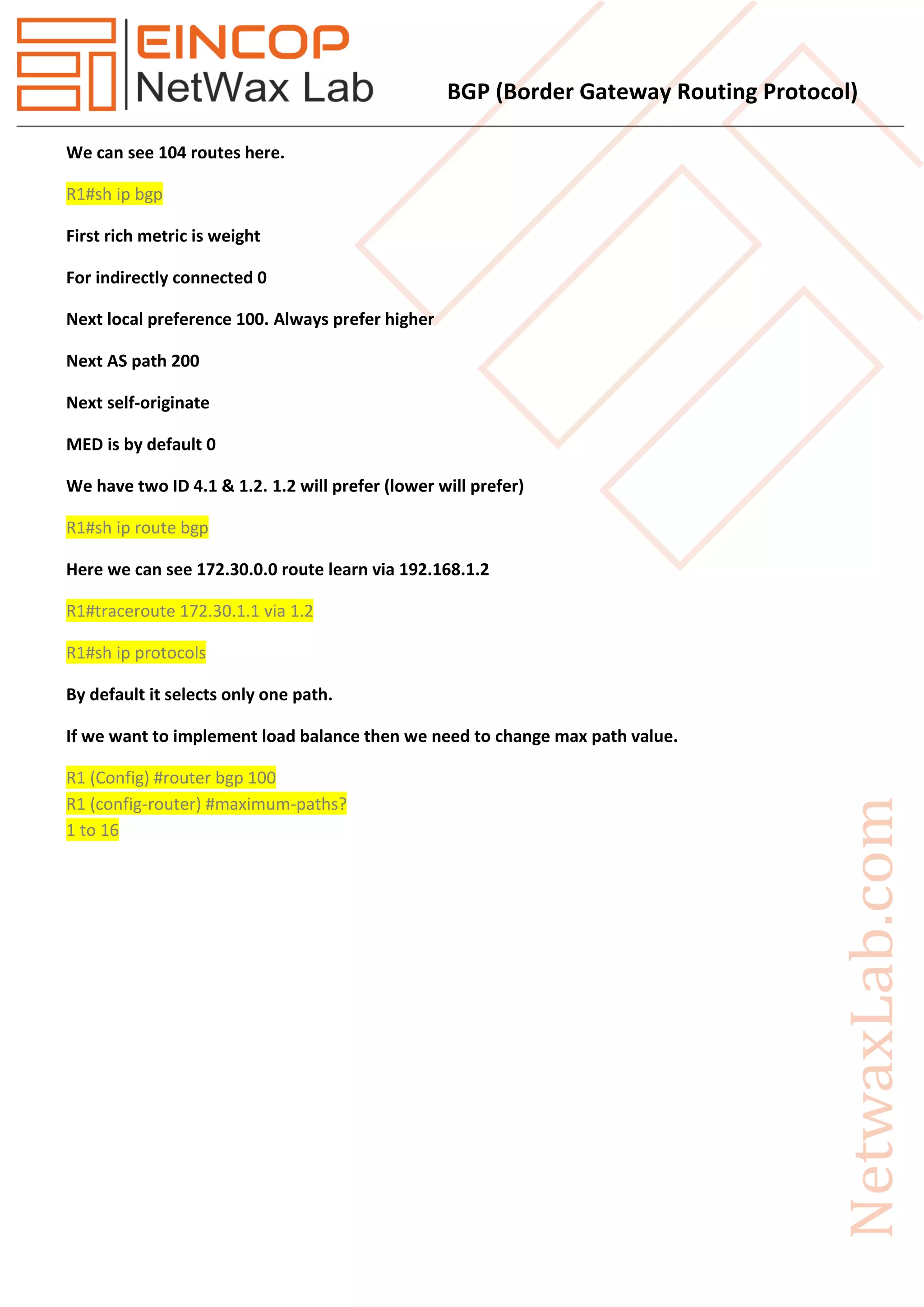 BGP (border gateway routing protocol) | PDF | Internet | Computing