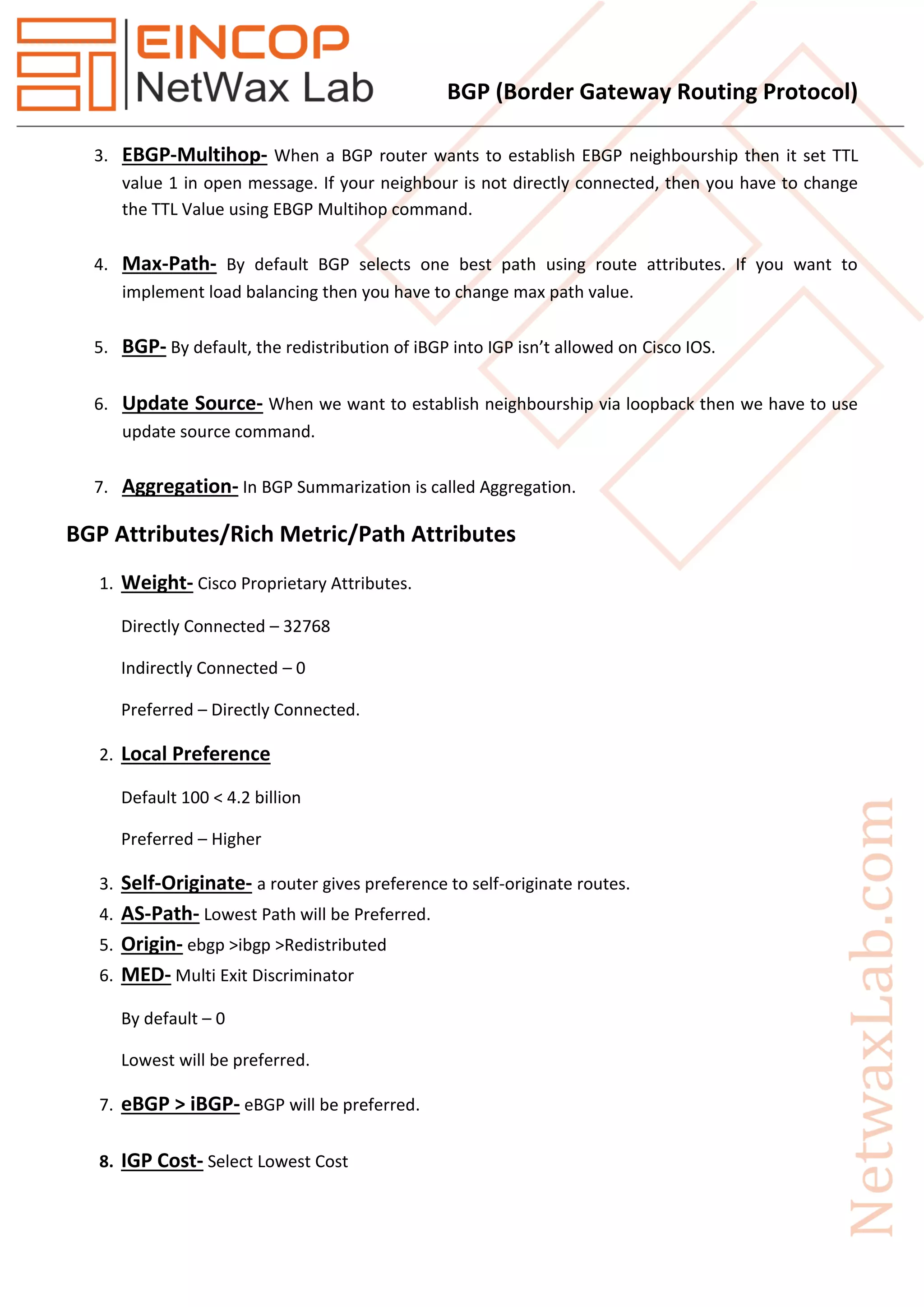 Bgp Border Gateway Routing Protocol Pdf Internet Computing