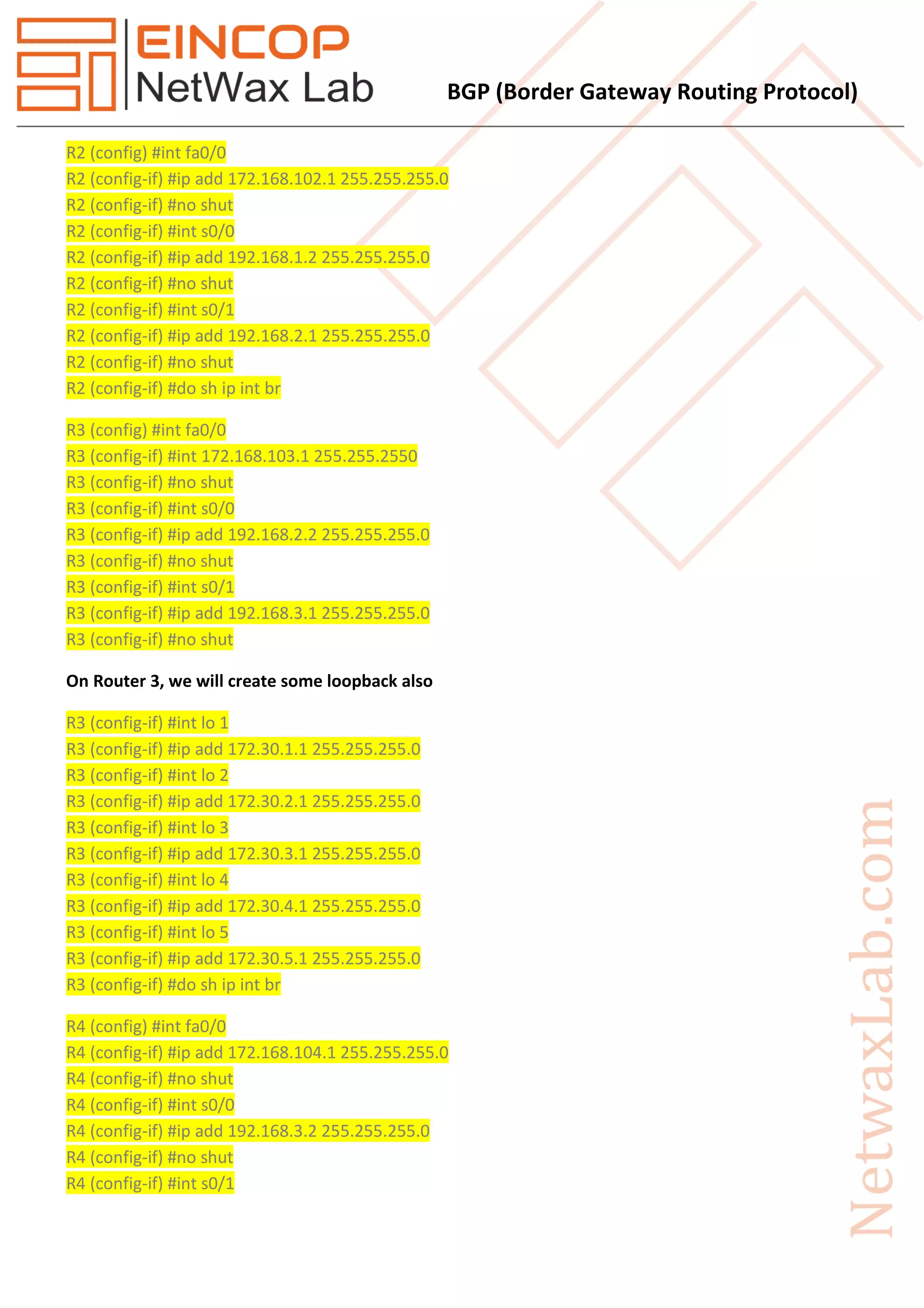 Bgp Border Gateway Routing Protocol Pdf Internet Computing