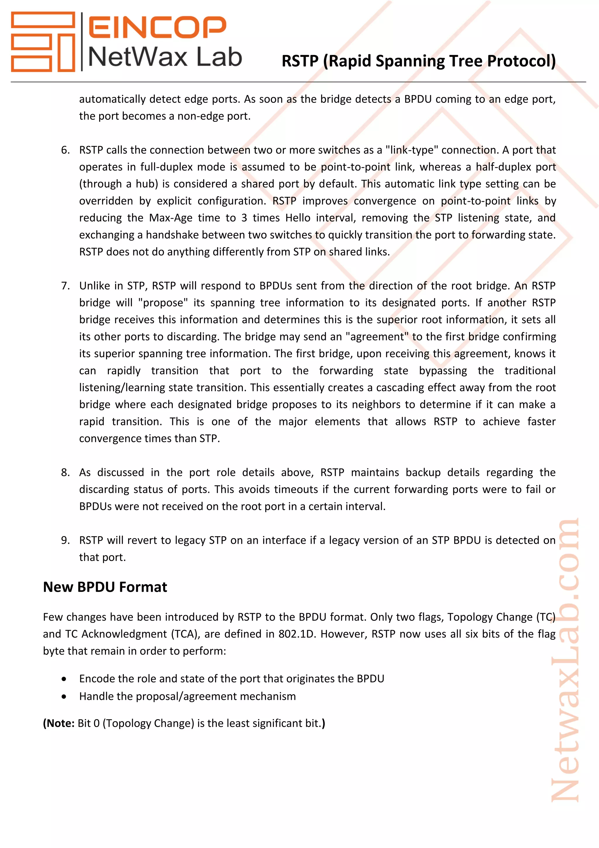 RSTP (rapid spanning tree protocol) | PDF