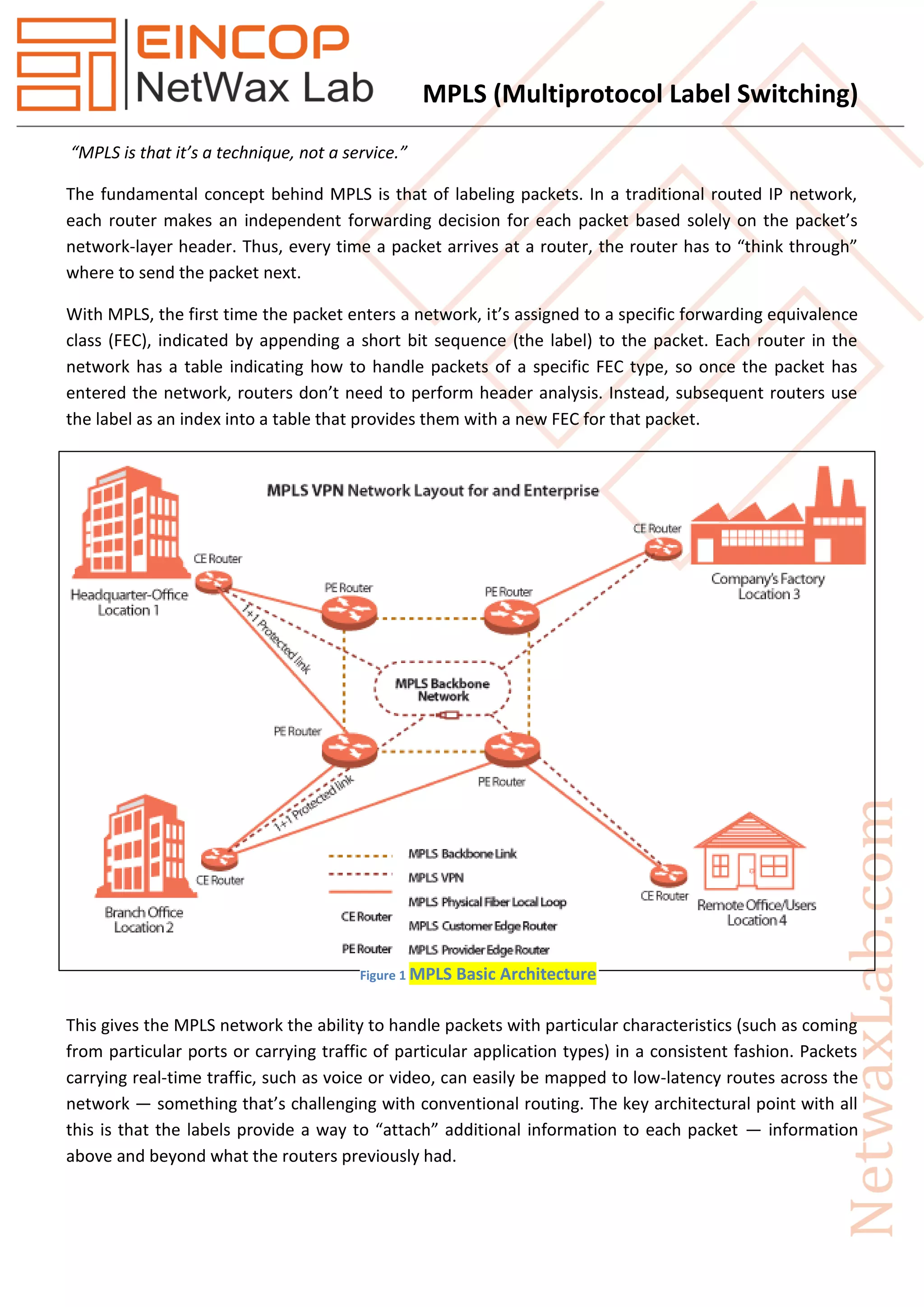 MPLS (Multiprotocol Label Switching) | PDF