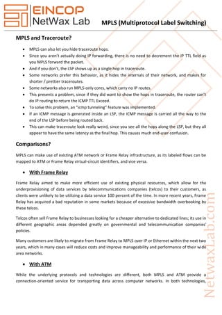 MPLS (Multiprotocol Label Switching) | PDF