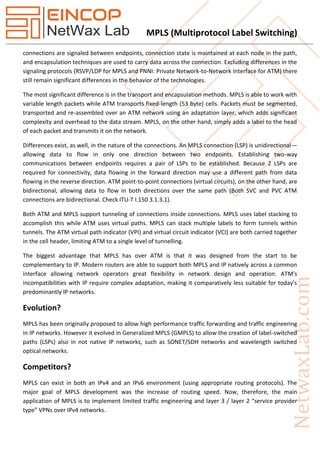 MPLS (Multiprotocol Label Switching) | PDF