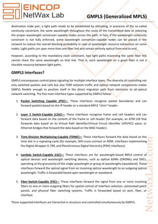 GMPLS (generalized mpls) | PDF