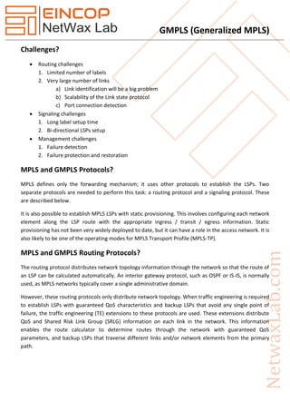 GMPLS (generalized mpls) | PDF