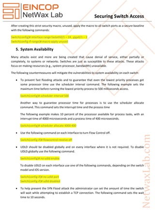 Securing Switch Access | PDF