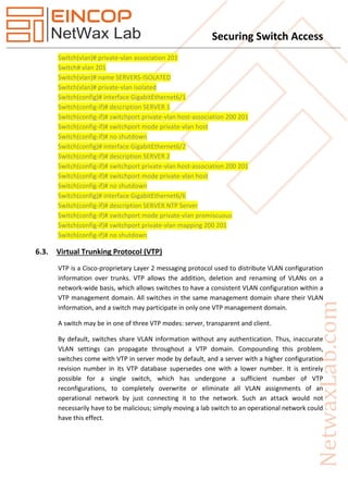Securing Switch Access | PDF