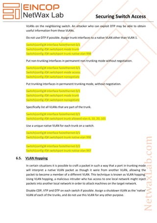 Securing Switch Access | PDF