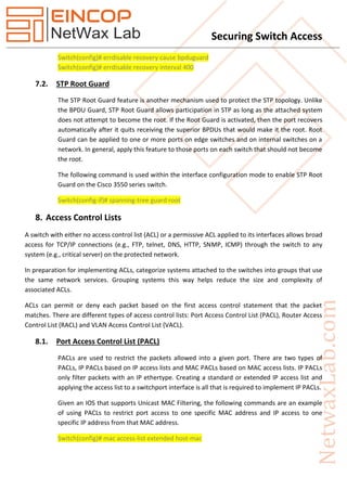 Securing Switch Access | PDF