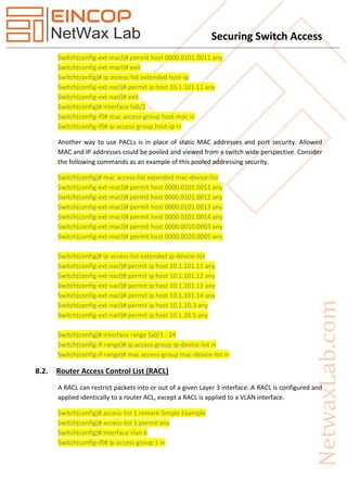 Securing Switch Access | PDF