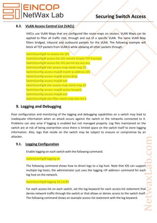 Securing Switch Access | PDF