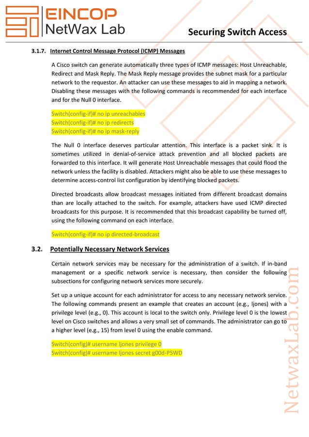 Securing Switch Access | PDF