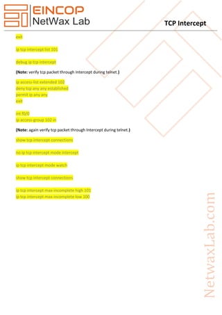 TCP Intercept | PDF