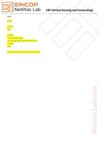 VRF (virtual routing and forwarding) | PDF